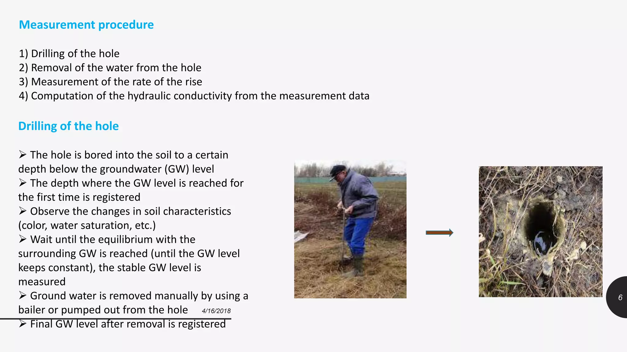 Presentation on hydraulic conductivity and drainable porosity | PPTX