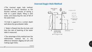 Presentation on hydraulic conductivity and drainable porosity | PPTX