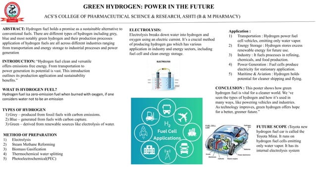 Green Hydrogen: Powering The Future | Green Energy | PPTX