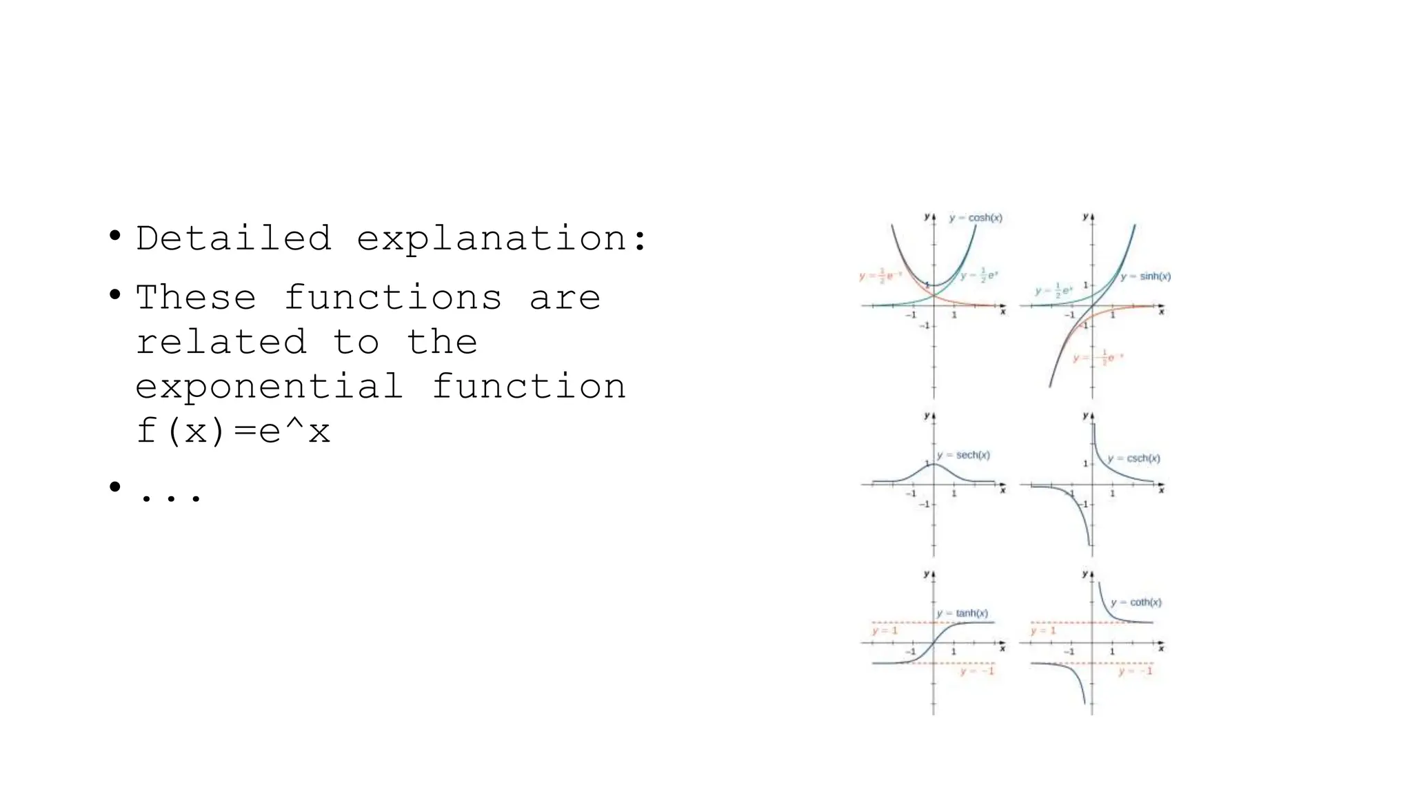 Presentation on Hyperbolic Function Graphs & Derivatives & Integrals.pptx