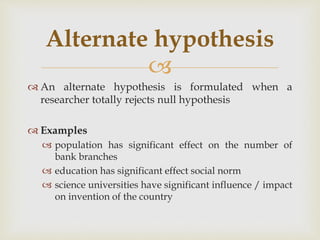 Types of Hypothesis-Advance Research Methodology | PPTX
