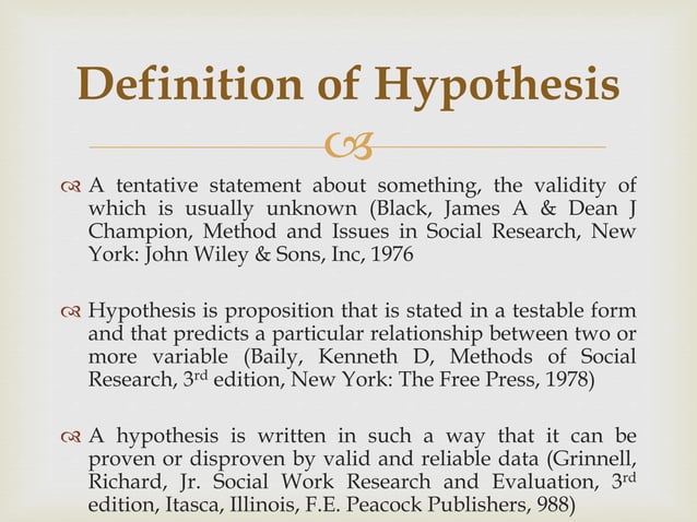 Types of Hypothesis-Advance Research Methodology | PPT
