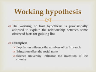Types of Hypothesis-Advance Research Methodology | PPTX
