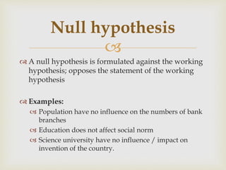 Types Of Research Hypothesis