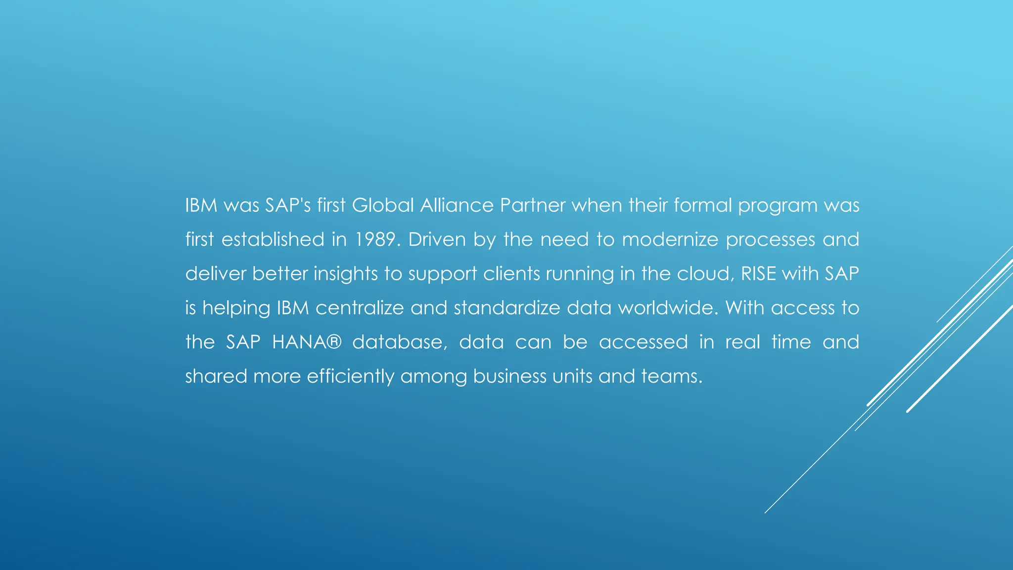 Presentation on IBM for ERP Over View with SAP Integration | PPT