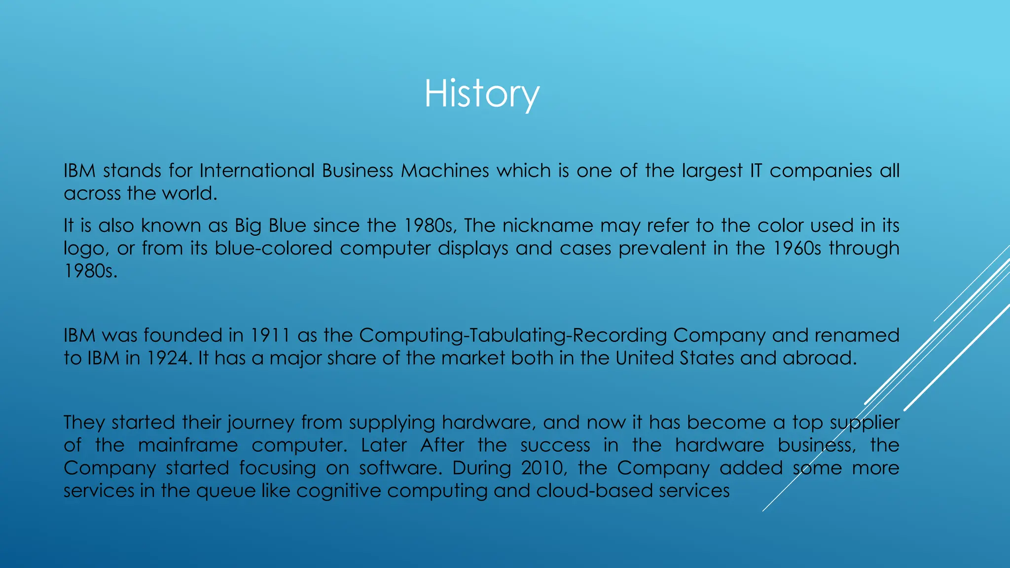 Presentation on IBM for ERP Over View with SAP Integration | PPTX