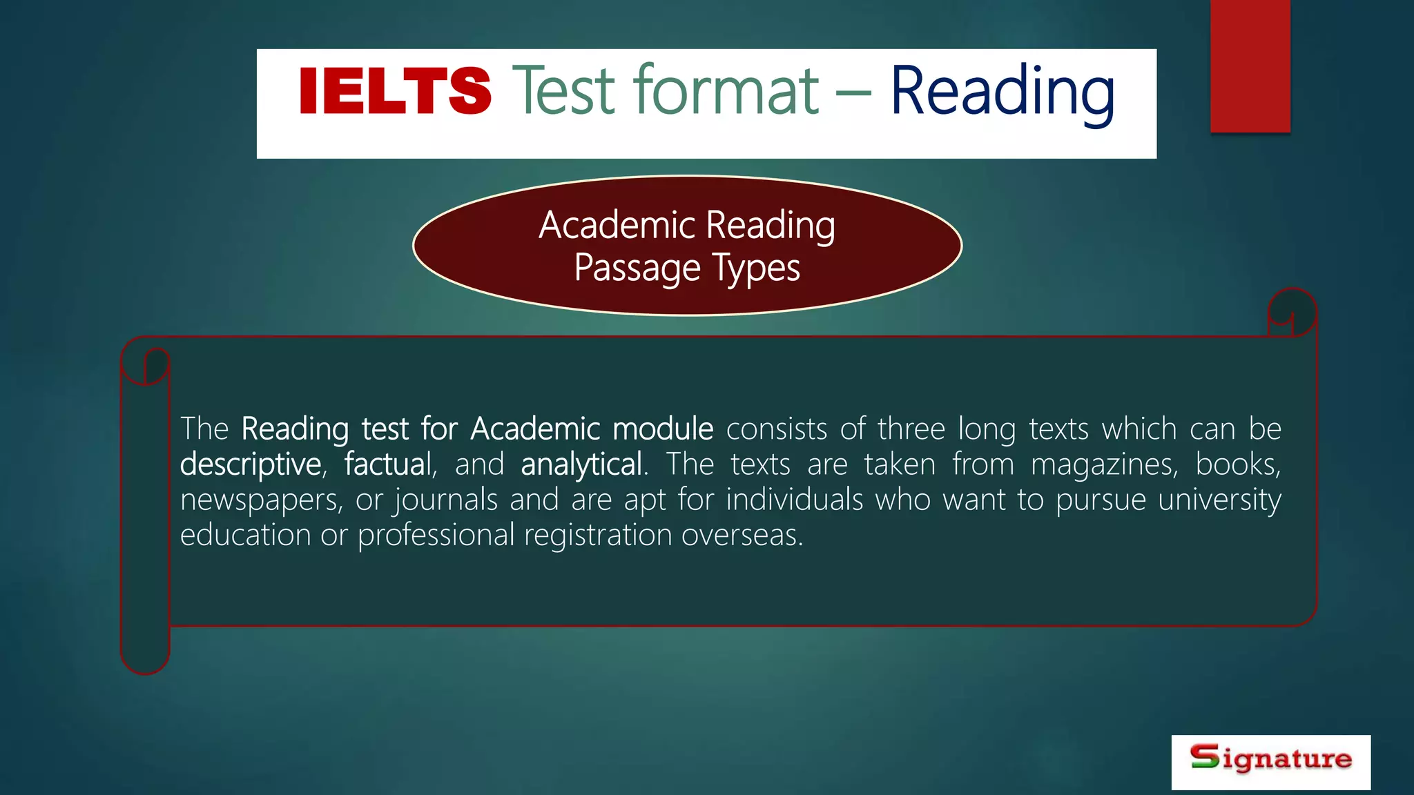 IELTS Test Format: Four Modules | PPT