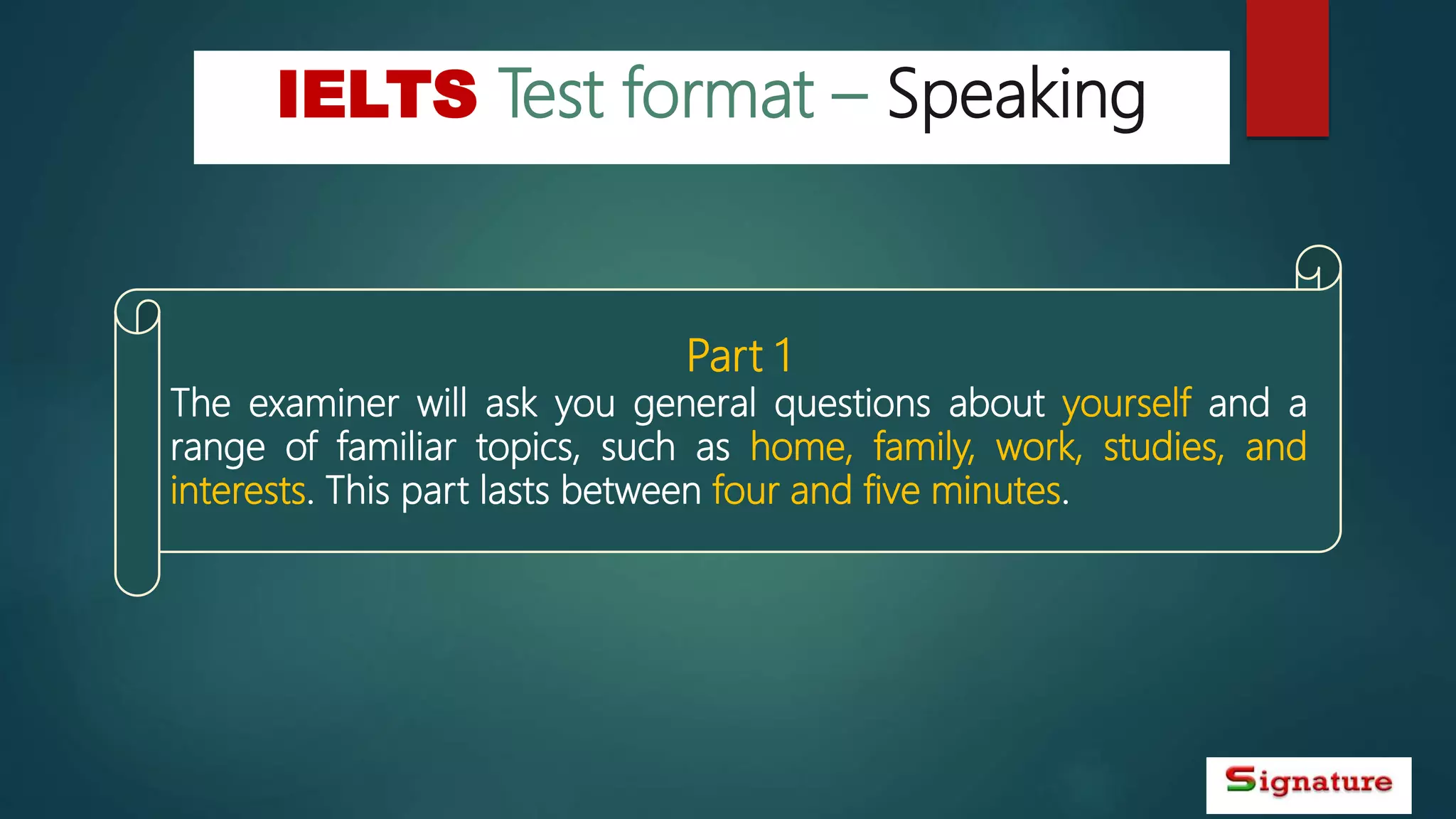 IELTS Test Format: Four Modules | PPT