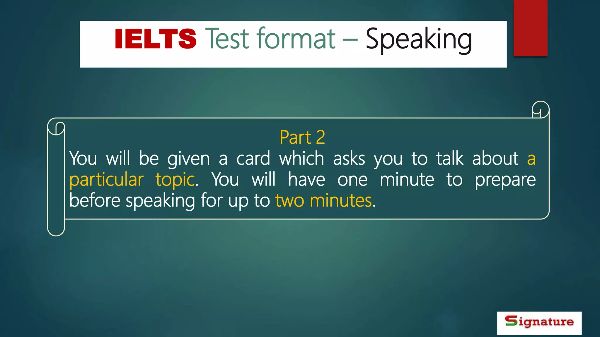 IELTS Test Format: Four Modules | PPT