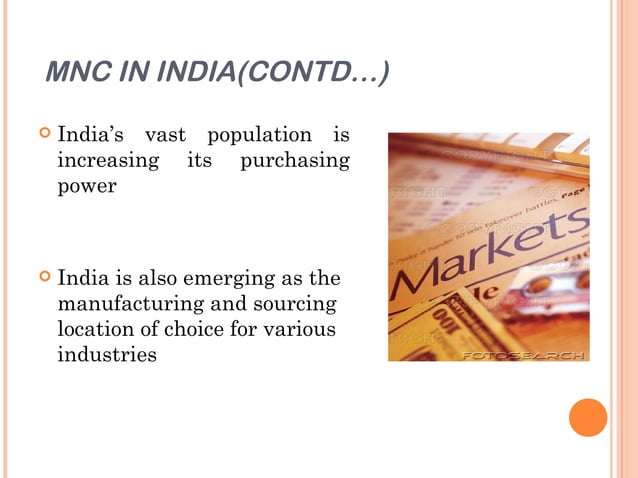 Presentation on mnc | PPT