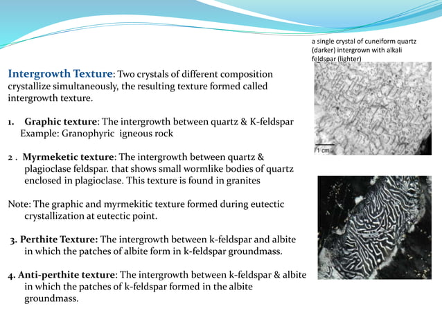 Presentation on igneous texture.pptx | Chemistry | Science