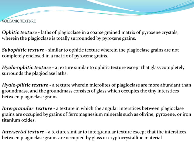 Presentation on igneous texture.pptx | Chemistry | Science