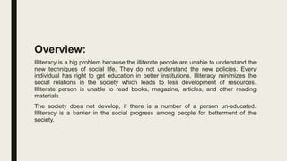 Illiteracy | PPTX