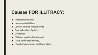 Illiteracy | PPTX