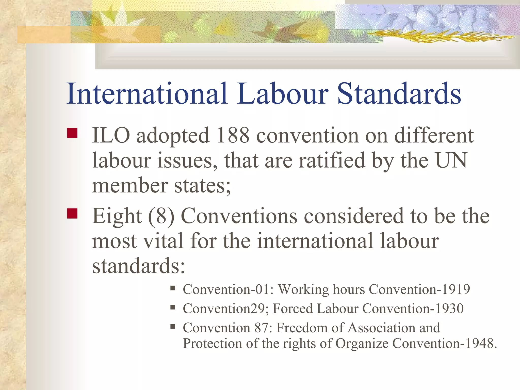 Presentation On Ilo Convention | PPT