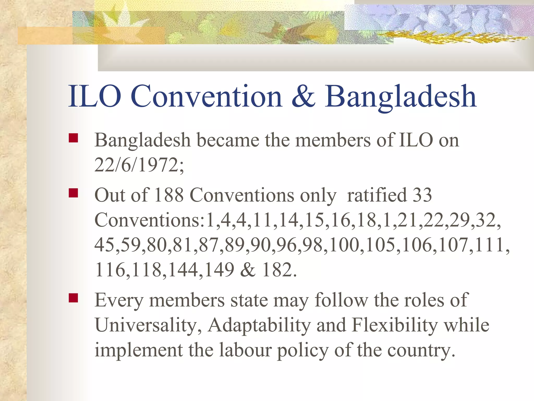 Presentation On Ilo Convention | PPT