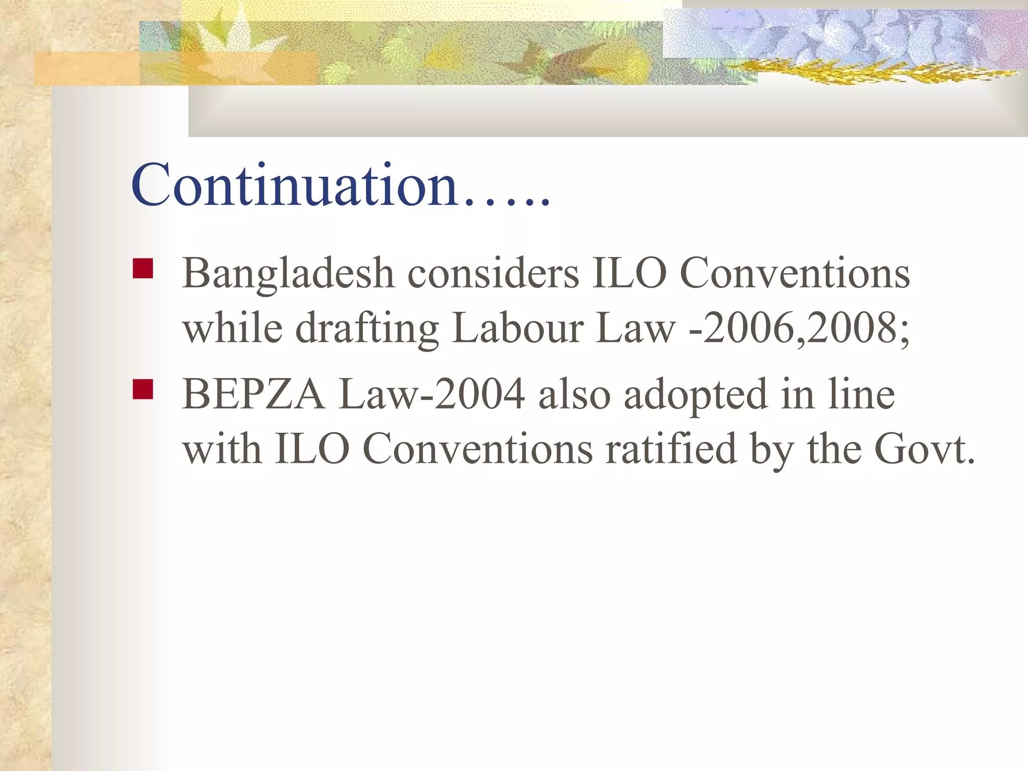 Presentation On Ilo Convention | PPT