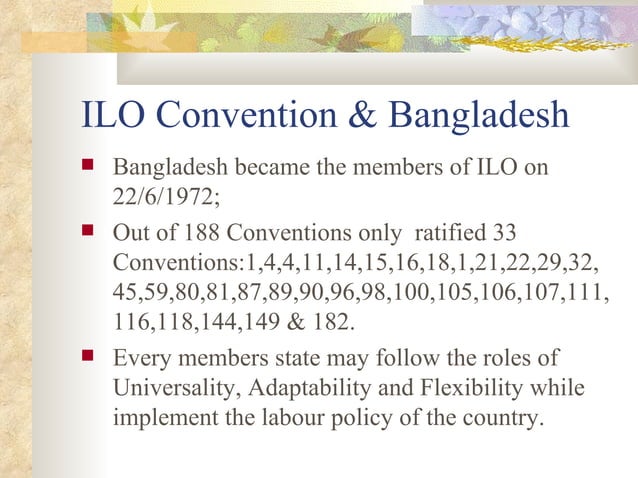 Presentation On Ilo Convention | PPT | Business and Finance