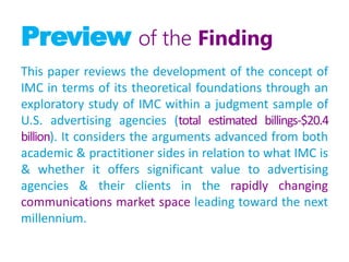 Presentation on IMC Article [Elegant (VI)] | PPT