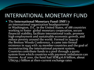 Presentation on imf | PPTX
