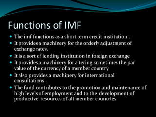 Presentation on imf | PPTX