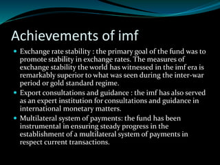 Presentation on imf | PPT