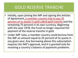 Presentation on imf lending facilities | PPTX | Currencies | Economy
