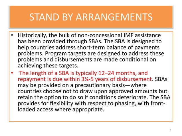 Presentation on imf lending facilities | PPTX | Currencies | Economy
