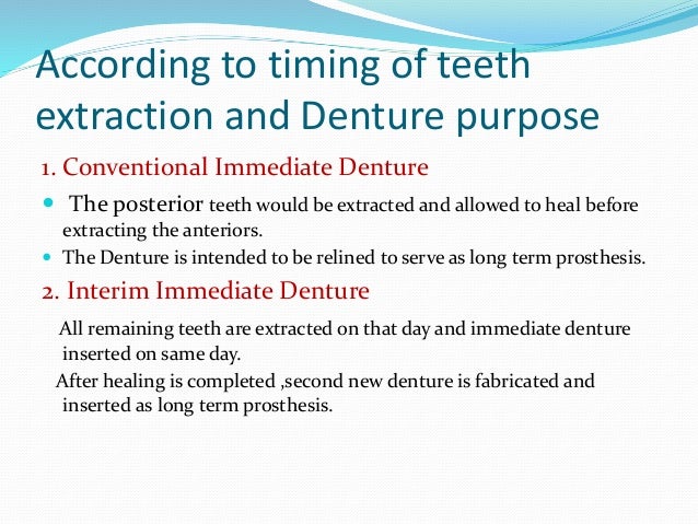 Immediate Dentures Steps