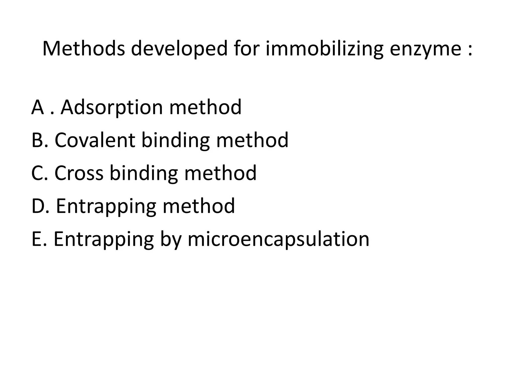 Presentation on immobilization of enzyme | PPTX