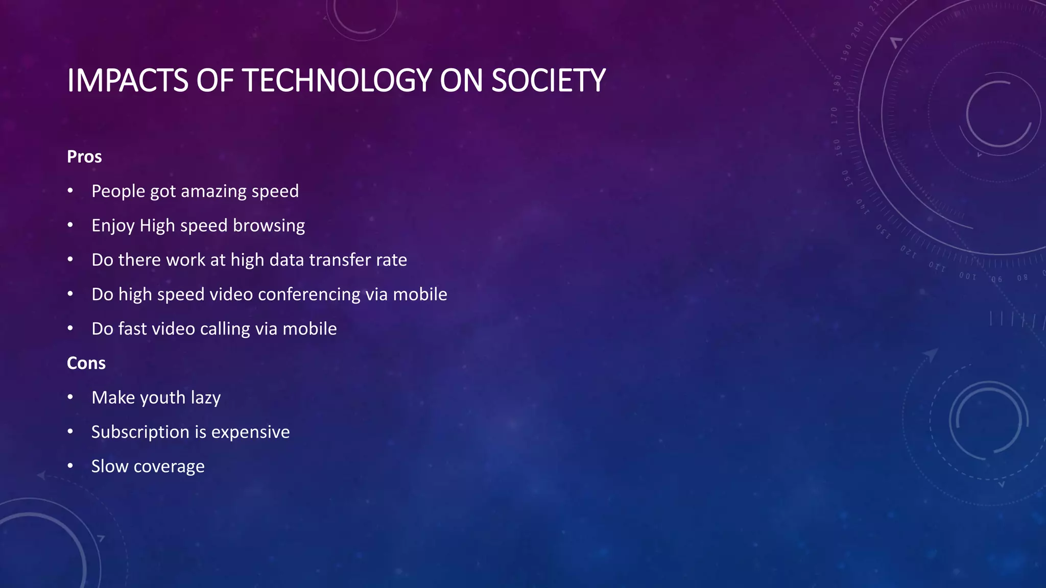 Presentation on impact of 3g and 4g technologies on society | PPTX