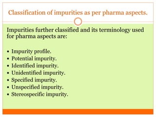 Presentation on impurity | PPTX