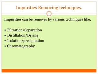 Presentation on impurity | PPTX