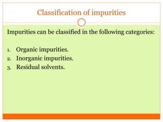 Presentation on impurity | PPTX