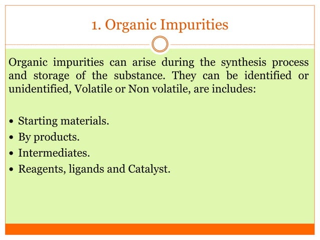 Presentation on impurity | PPTX | Chemistry | Science