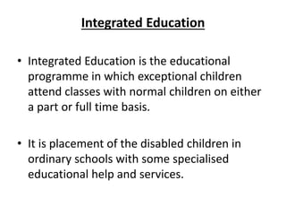Presentation on integration and inclusion | PDF