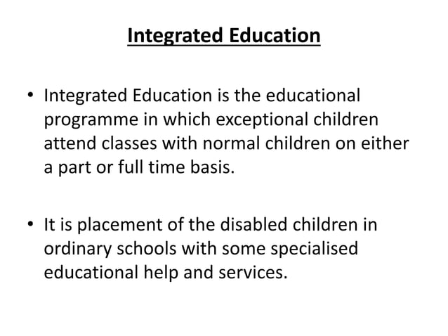 Presentation on integration and inclusion | PDF
