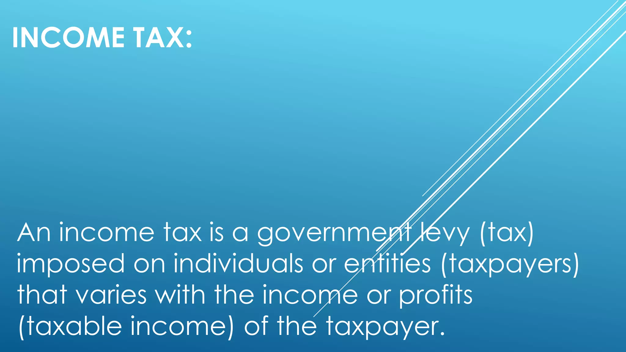 Presentation on income tax | PPT