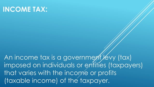 Presentation on income tax | PPT
