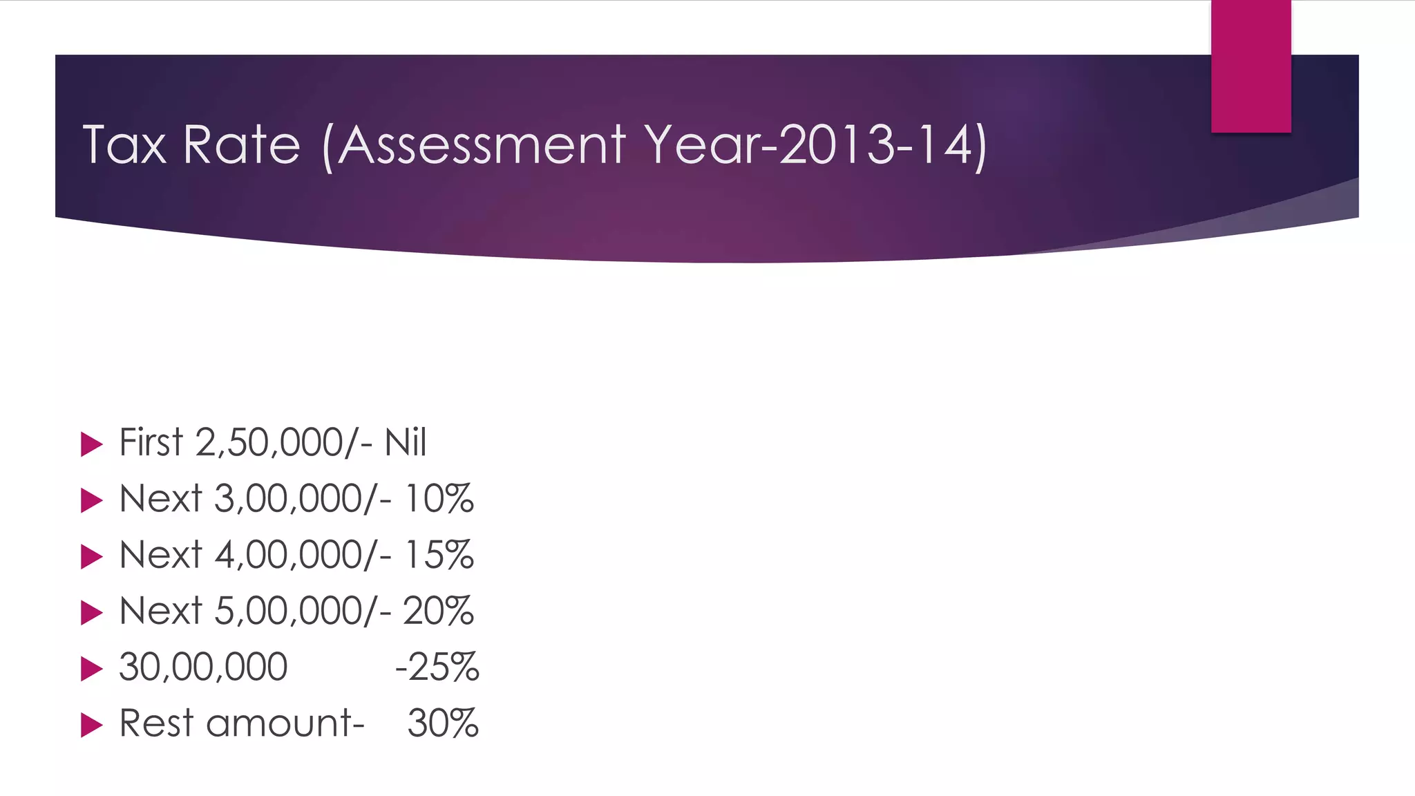 Presentation on income tax | PPTX