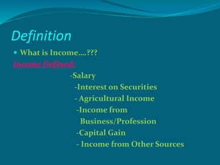 Presentation on income tax | PPTX