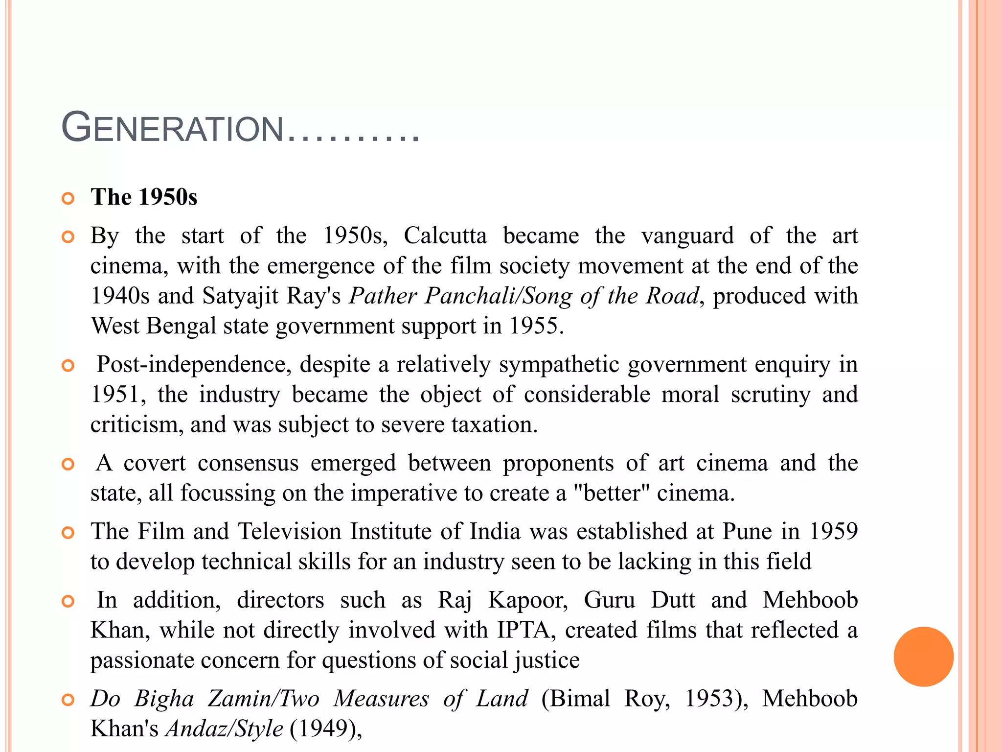 Presentation on indian cinema | PPTX