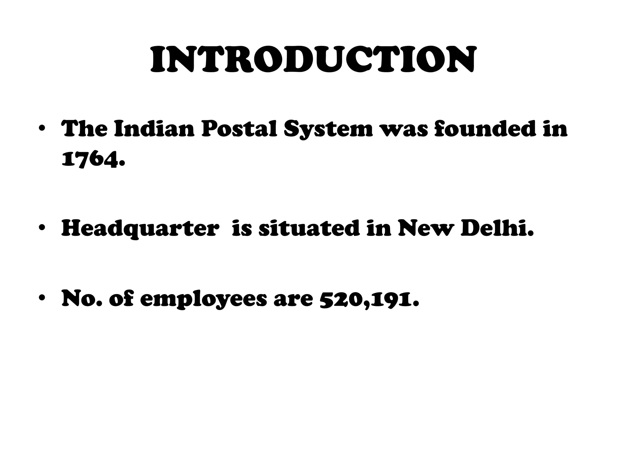 Presentation on indian postal system | PPTX