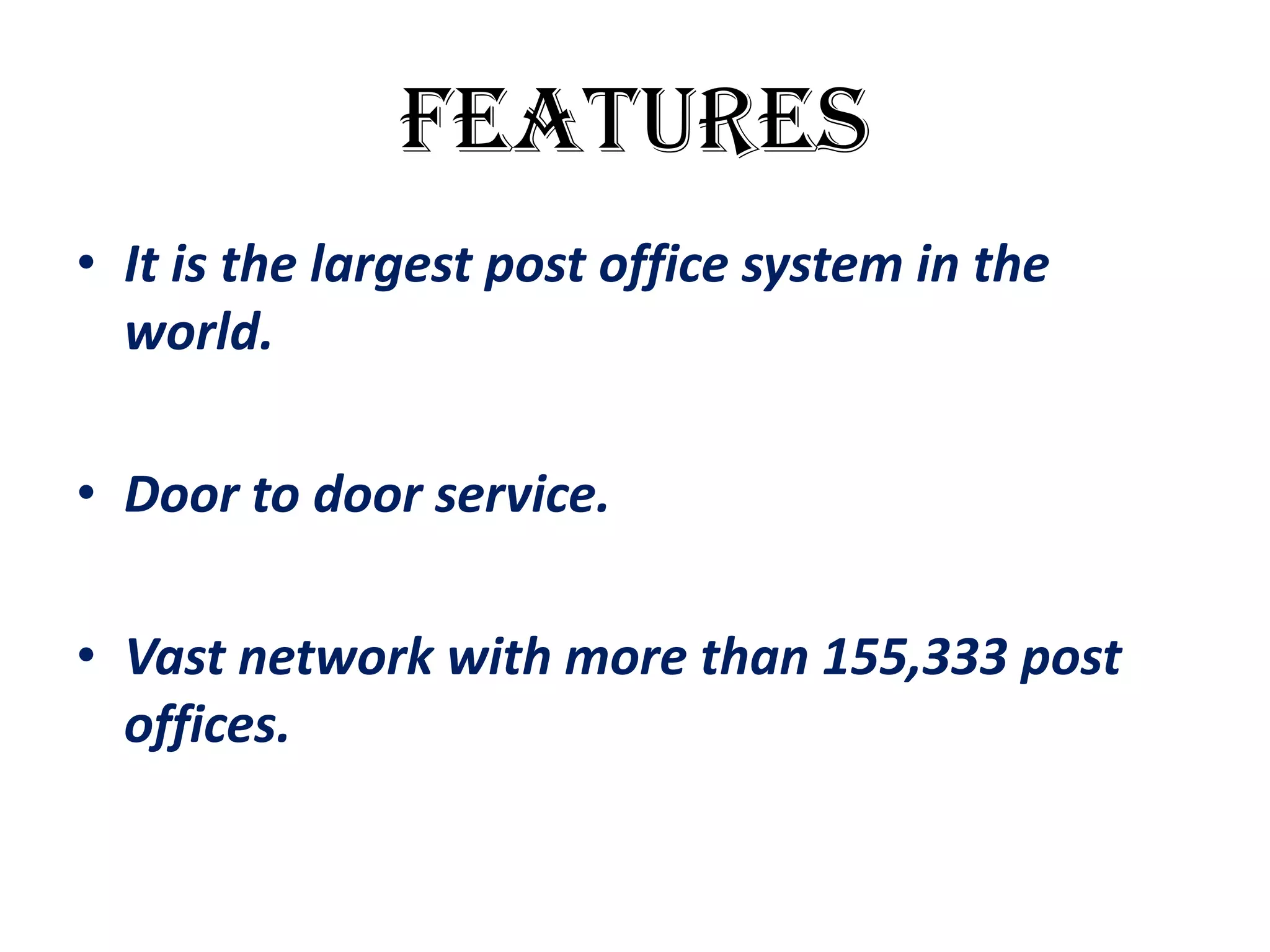 Presentation on indian postal system | PPTX