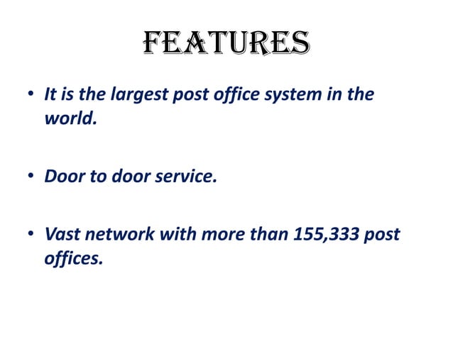 Presentation on indian postal system | PPTX