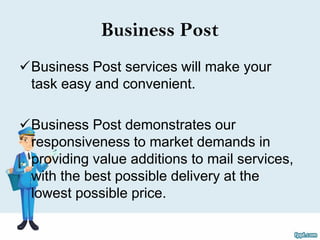 Presentation on indian postal system | PDF
