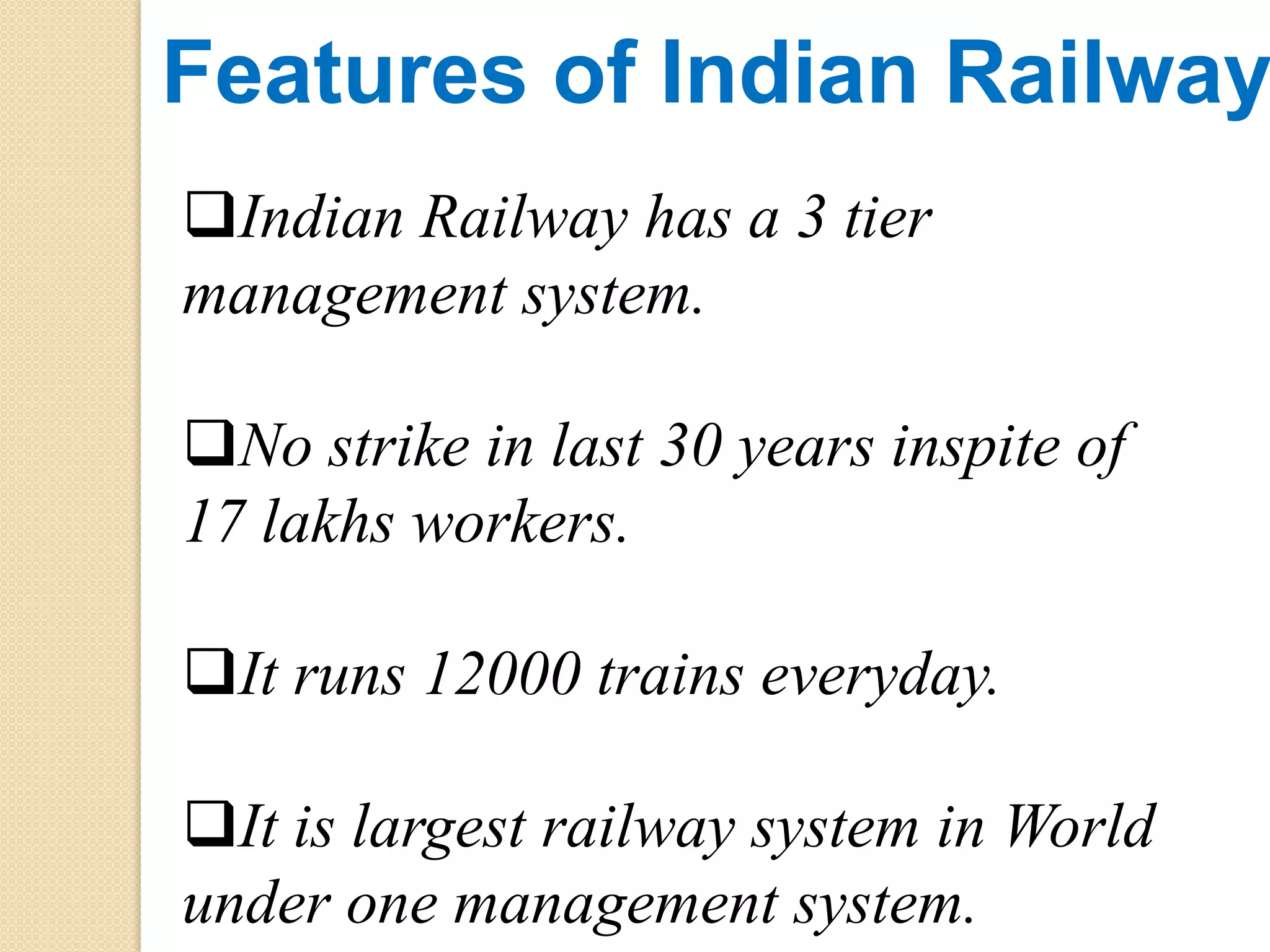 Presentation on indian railway | PPTX