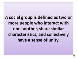 Individual, group and society ppt | PPTX