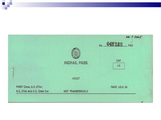 Presentation on indrail pass | PPT