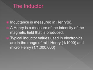 Presentation on inductor | PPTX